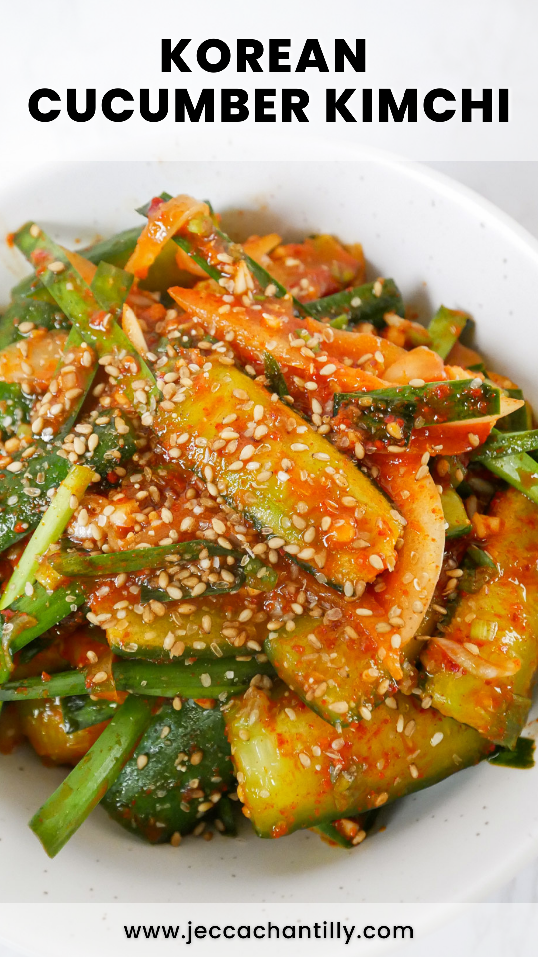Korean Cucumber Kimchi - Jecca Chantilly