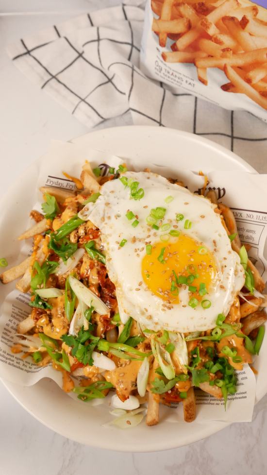 Loaded Kimchi Fries - Jecca Chantilly