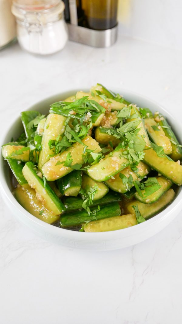 Spicy Asian Cucumber Salad - Jecca Chantilly