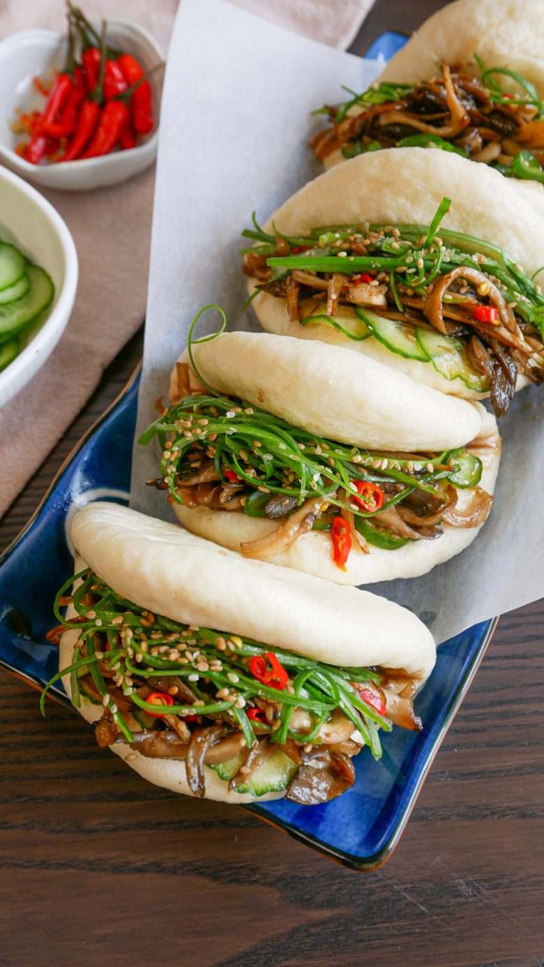 Mushroom Bao Buns Recipe - Jecca Chantilly