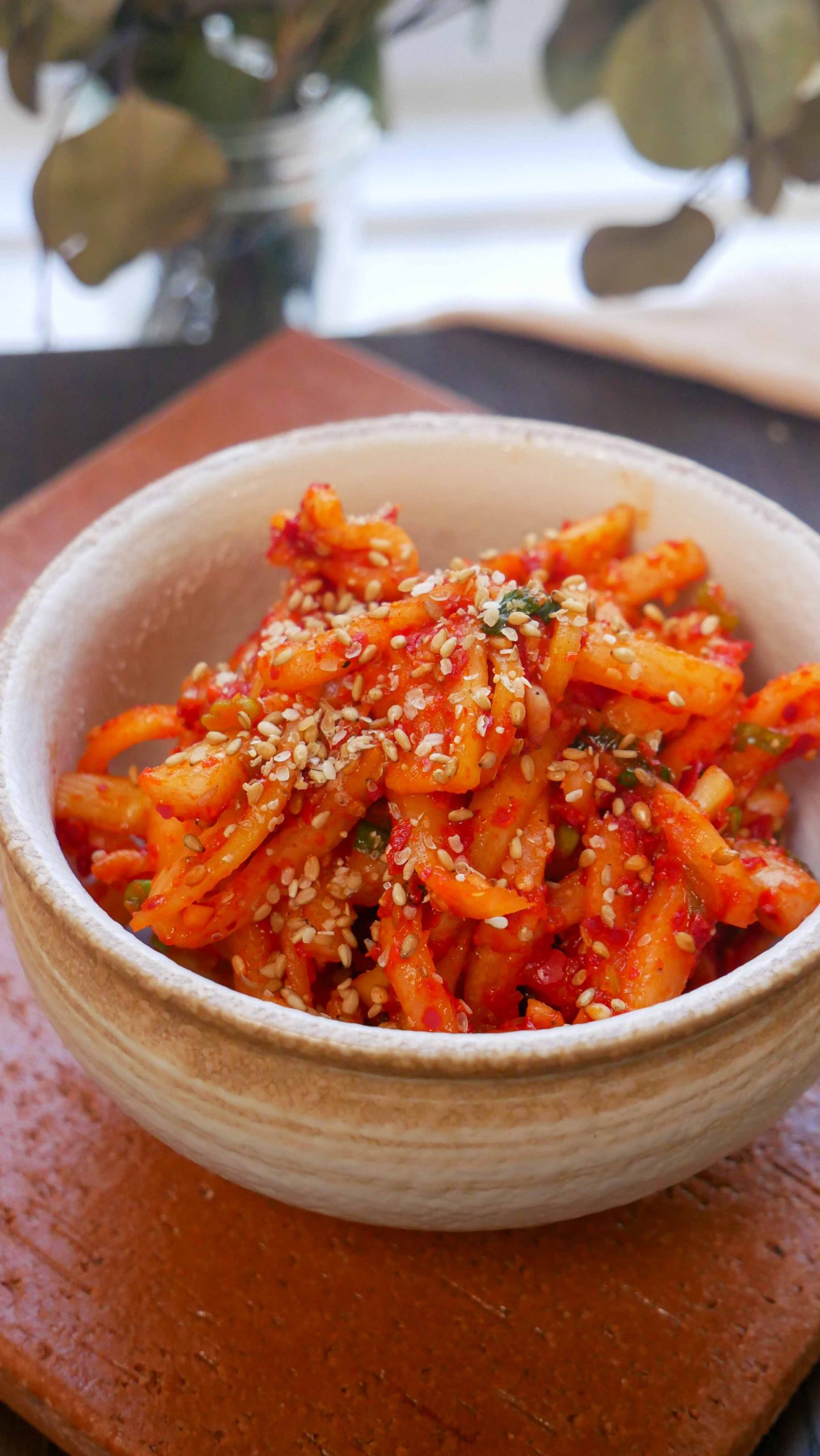 Korean Radish Salad Recipe - Musaengchae [무생채] - Jecca Chantilly