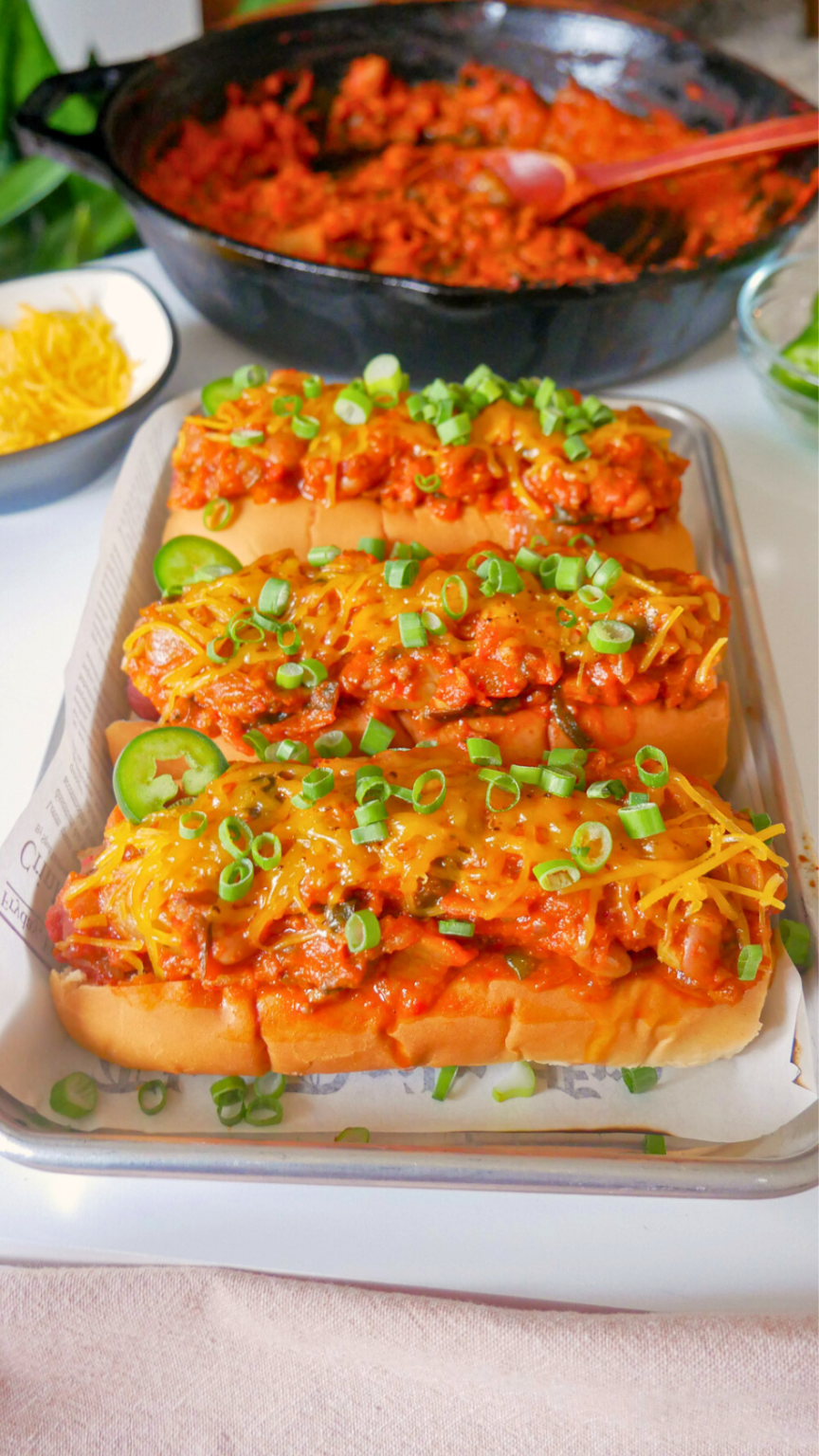 Kimchi Chili Hot Dogs Recipe - Jecca Chantilly
