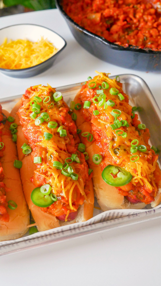 Kimchi Chili Hot Dogs Recipe - Jecca Chantilly
