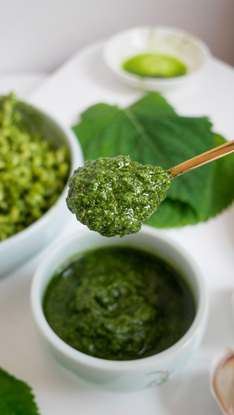Perilla Pesto Recipe - Jecca Chantilly