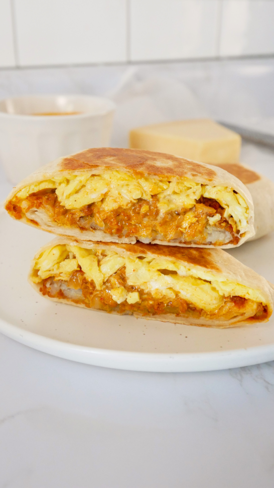 Homemade Breakfast Crunchwrap with Kimchi + Parmesan Crisp - Jecca ...