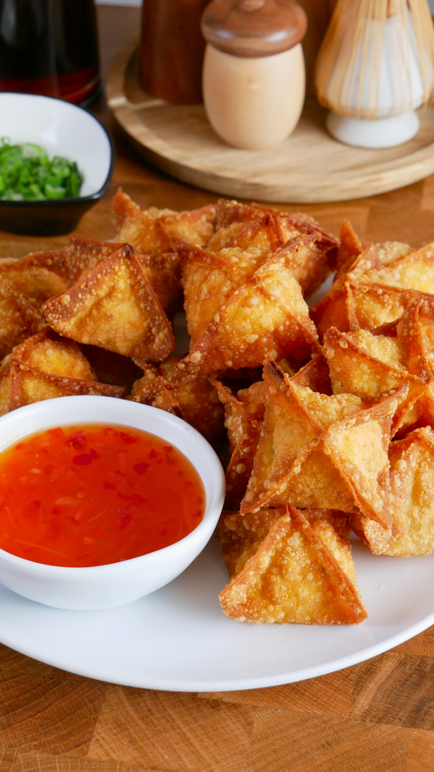 Crispy Fried Crab Rangoon Recipe - Jecca Chantilly