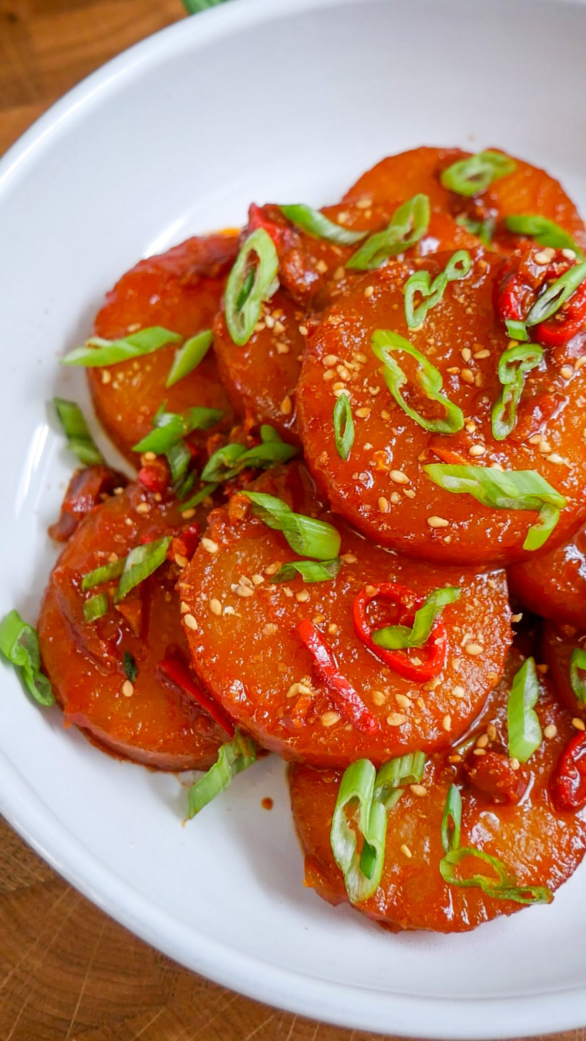 Korean Braised Radish Recipe - (무조림) Mu Jorim - Jecca Chantilly