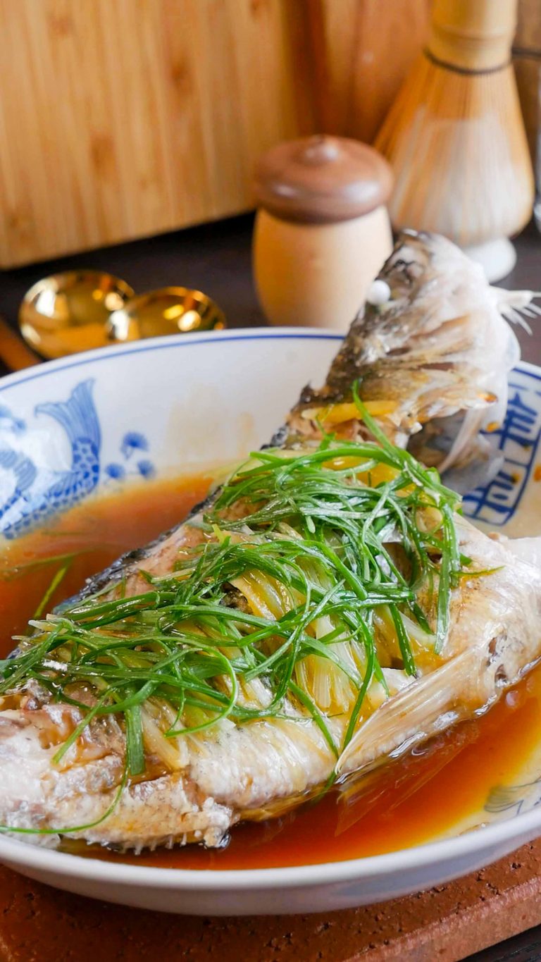 Chinese Steamed Fish with Ginger and Spring Onion Recipe - Jecca Chantilly