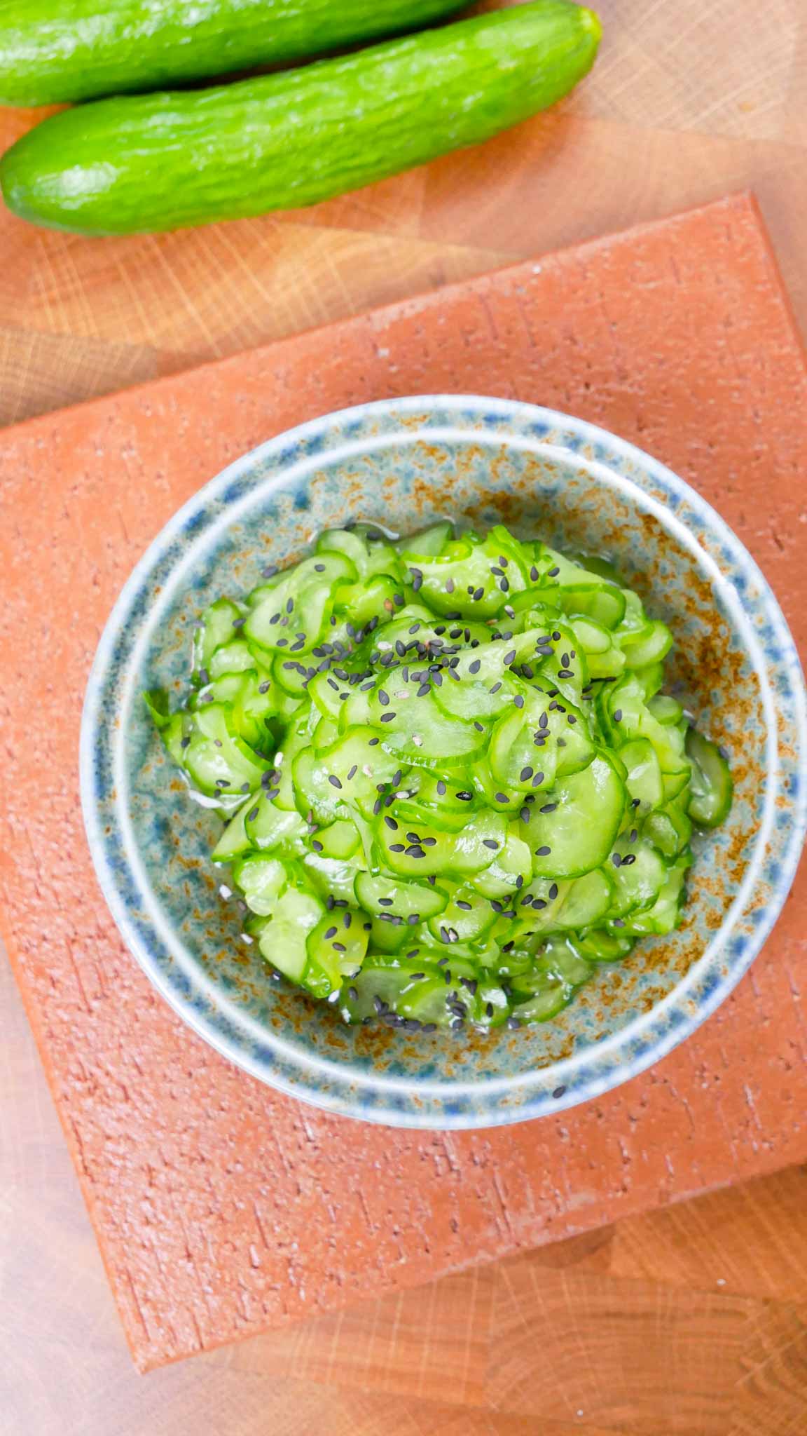 Quick Asian Pickled Cucumbers Recipe - Jecca Chantilly