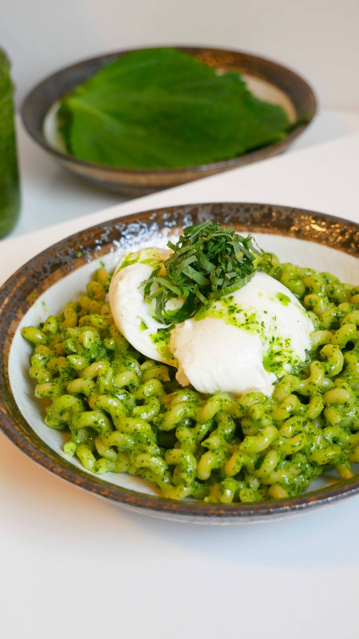 Perilla Pesto Pasta Recipe - Jecca Chantilly